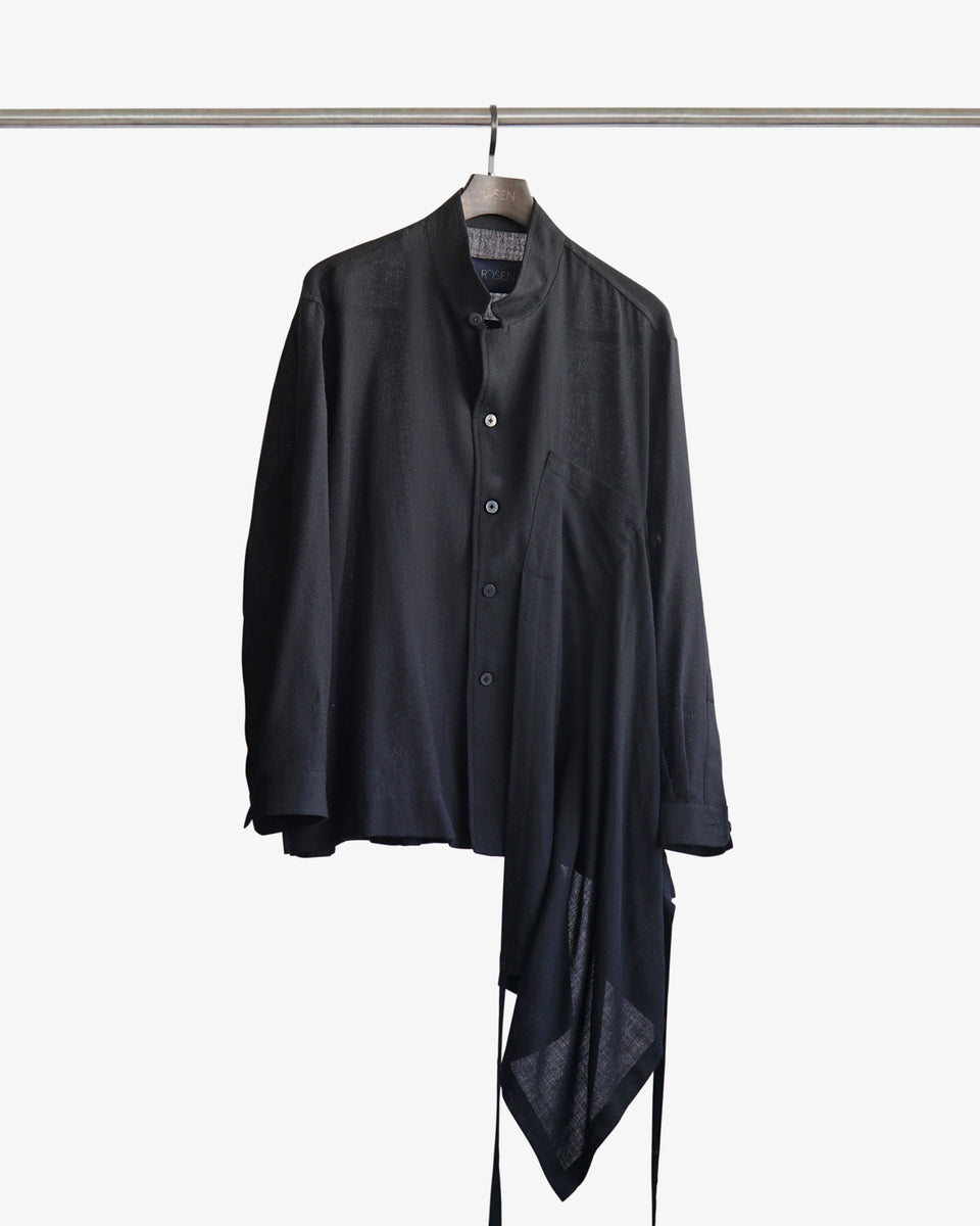 ROSEN Plato Suit in Wool-Linen Gauze