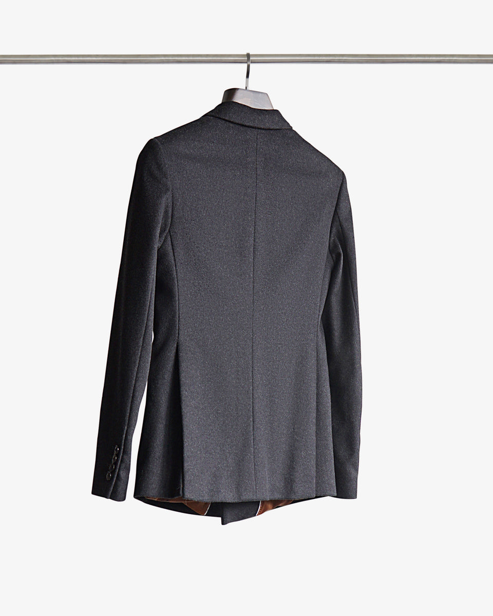 ROSEN Double-Breasted Wool Cashmere Suit Jacket